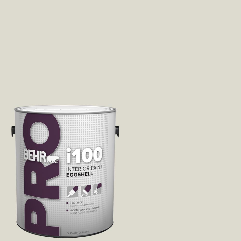 BEHR PRO 1 gal. #GR-W11 Silver Ash Eggshell Interior Paint-PR13001 ...