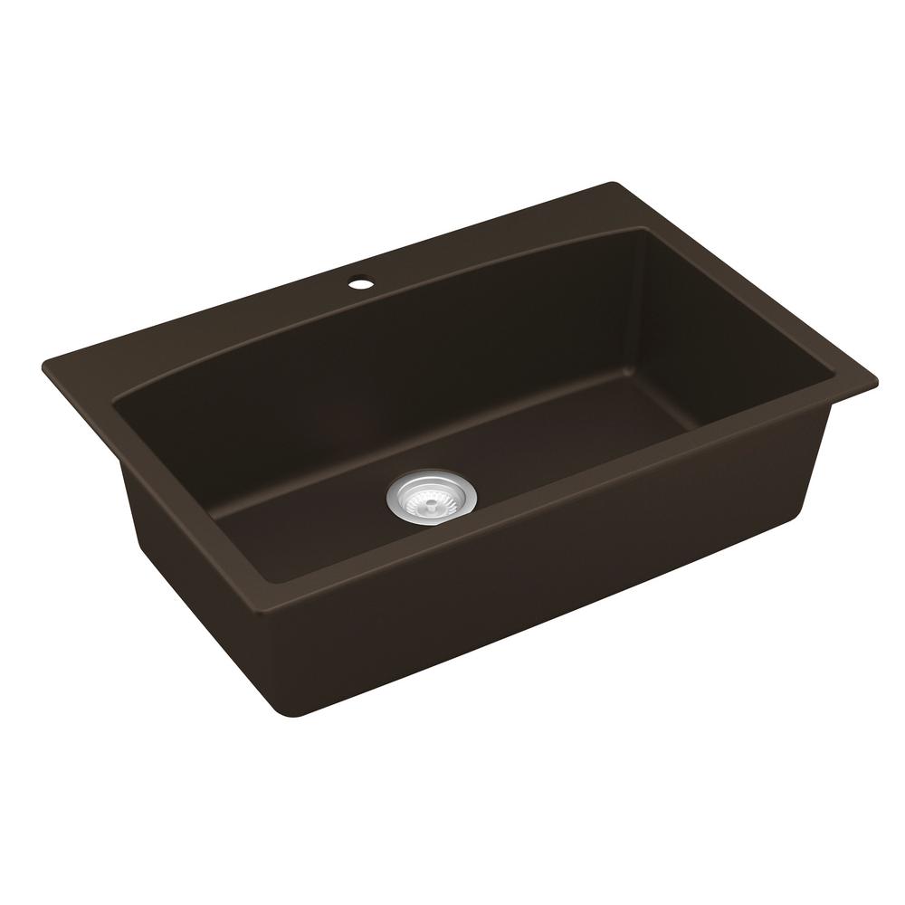 Granite/Quartz Composite - Brown - Drop-in Kitchen Sinks - Kitchen ...
