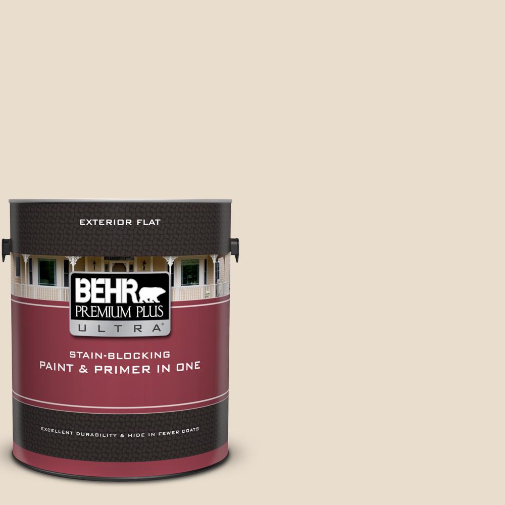 BEHR Premium Plus Ultra 1 gal. #YL-W12 Antique White Flat Exterior ... BEHR Premium Plus Ultra 1 gal. #YL-W12 Antique White Flat Exterior ...
