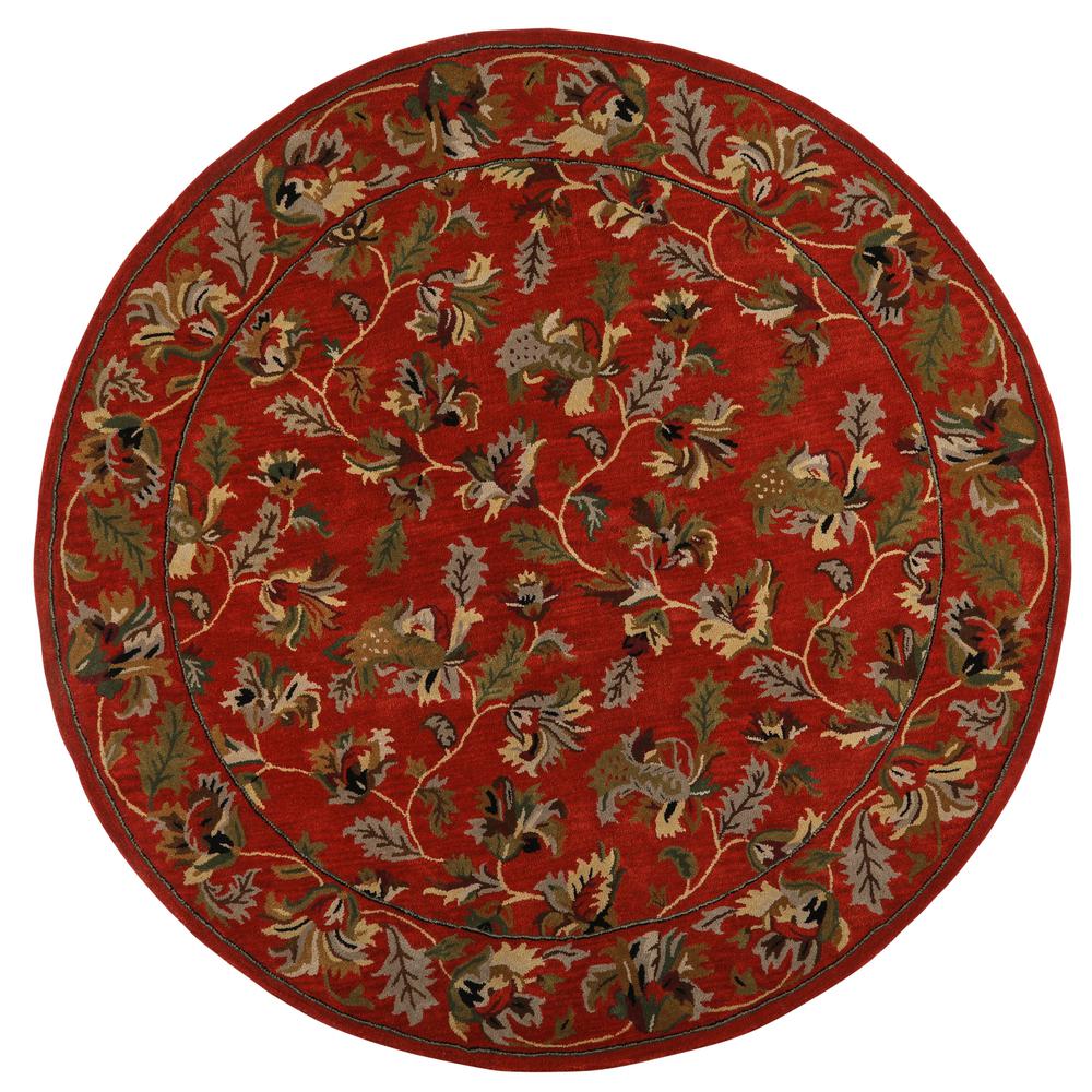 Home Decorators Collection Governor Rust 8 ft. x 8 ft. Round Area Rug ...