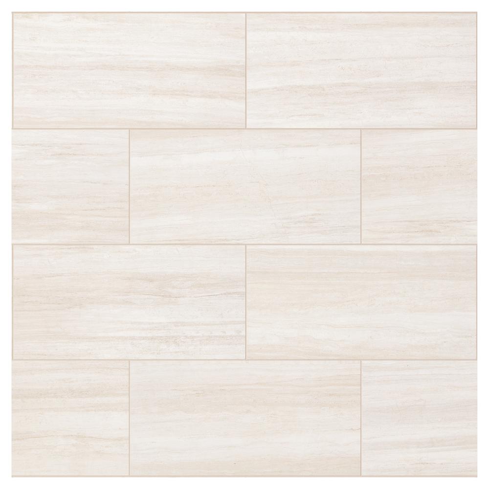 Daltile QuicTile 12 in. x 24 in. Cliff Stone Matte Color Body Porcelain ...