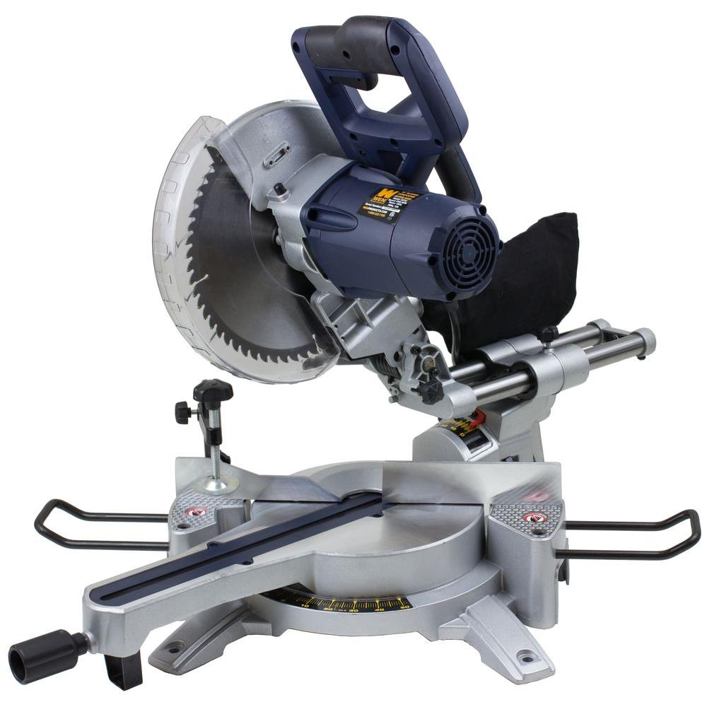 WEN Sliding Compound Miter Saw 15-Amp 10" Compact Lightweight Corded ...