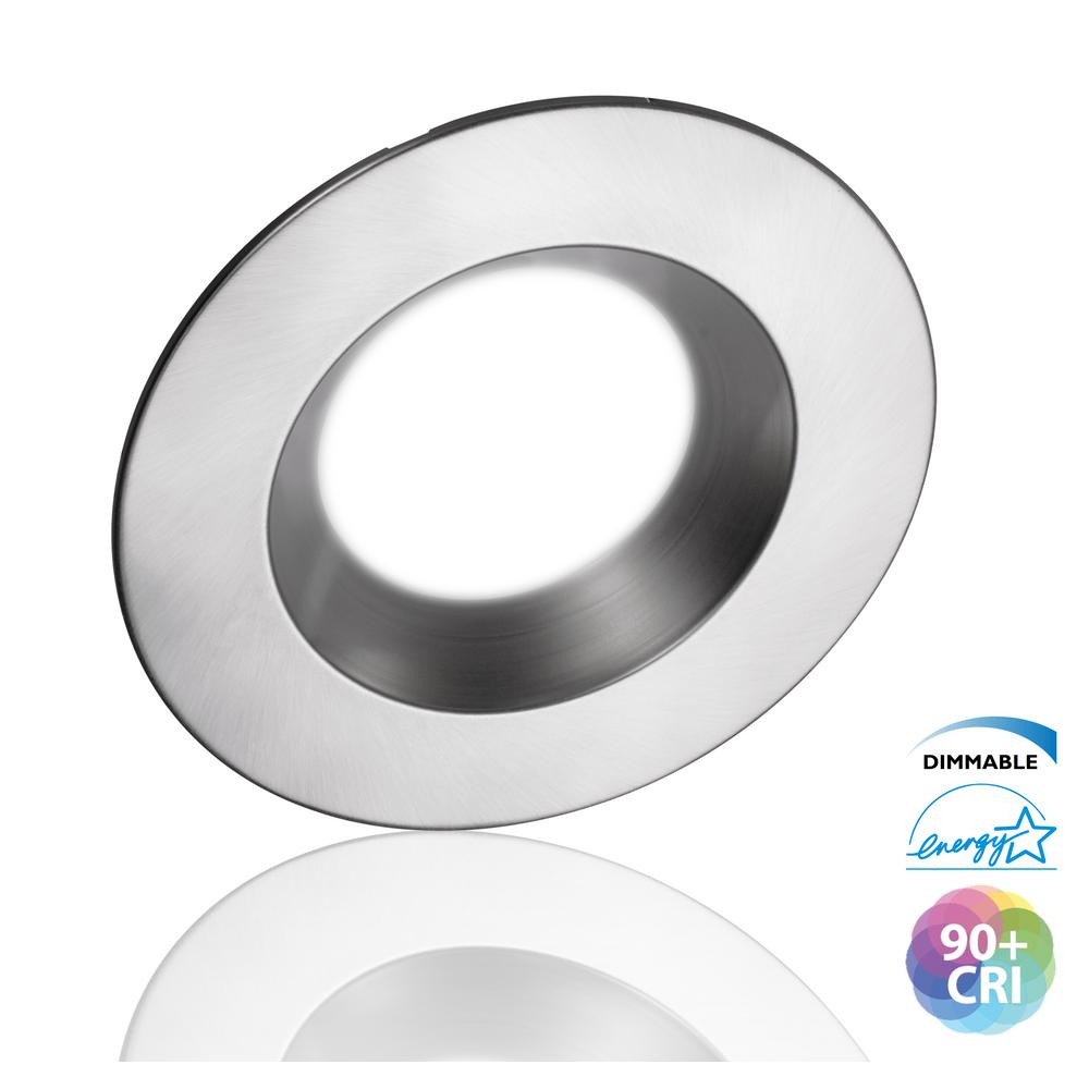 NICOR 5/6 in. High-Output Series 2700K Nickel Integrated LED Recessed ...