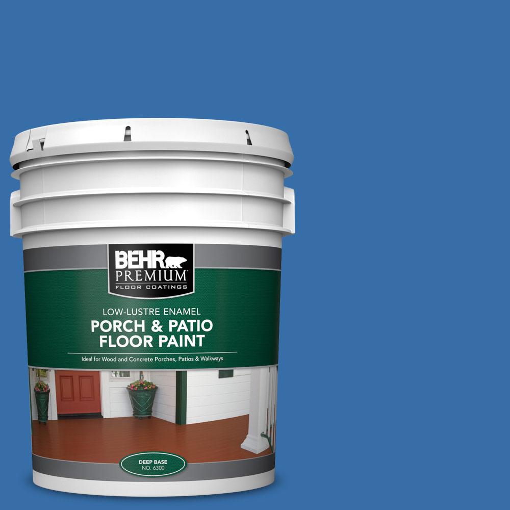 BEHR Premium 5 gal. #P520-6 Mega Blue Low-Lustre Enamel Interior ...