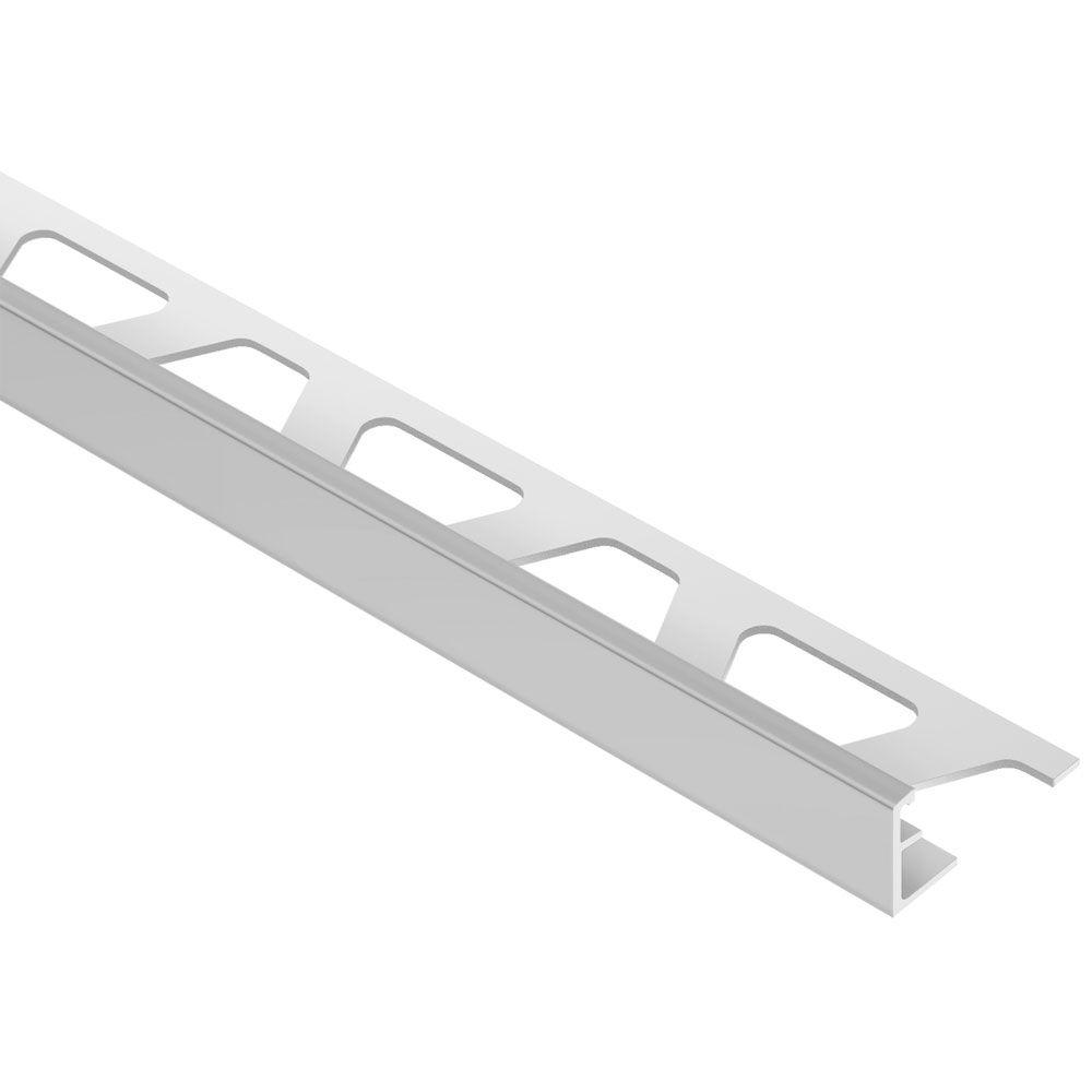 Schluter Rondec Grey 3/8 in. x 8 ft. 2-1/2 in. PVC Bullnose Tile Edging ...