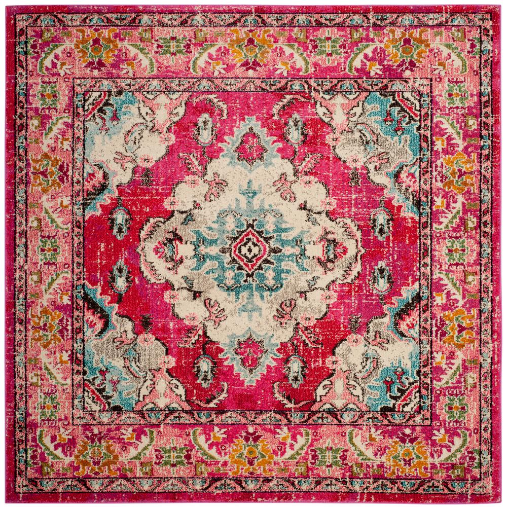 Safavieh Monaco Pink Multi 5 Ft X 5 Ft Square Area Rug MNC243D 5SQ safavieh-monaco-pink-multi-5-ft-x-5-ft-square-area-rug-mnc243d-5sq