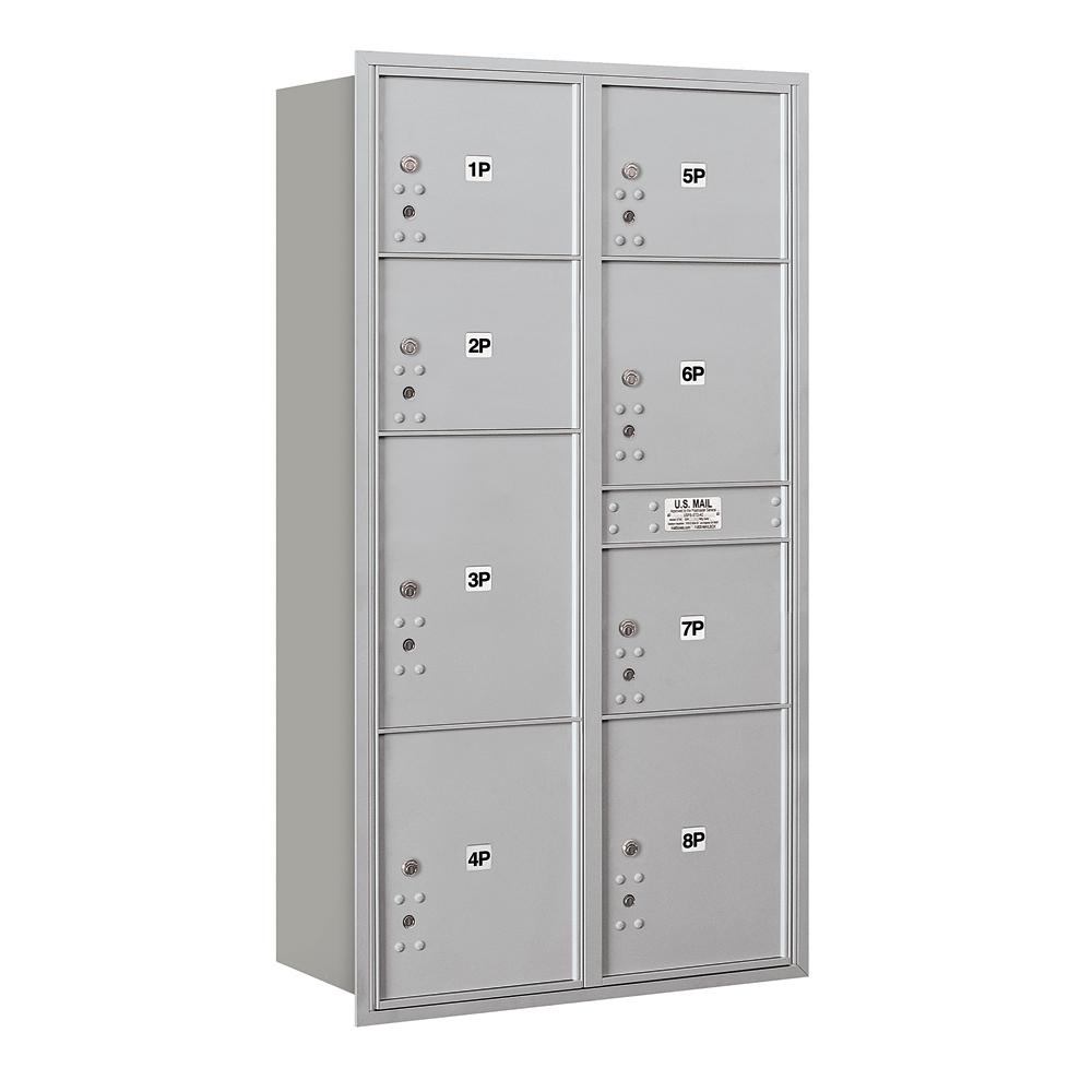 Salsbury Industries 3700 Horizontal Series 8-Parcel Locker Recessed ...