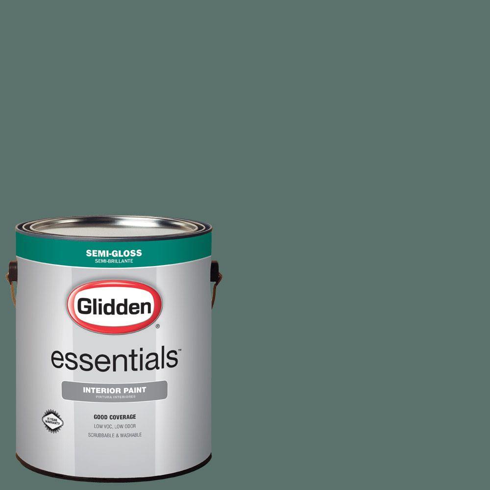 Glidden Essentials 1 gal. #HDGB13U Dark Stormy Sky Green Semi-Gloss ...