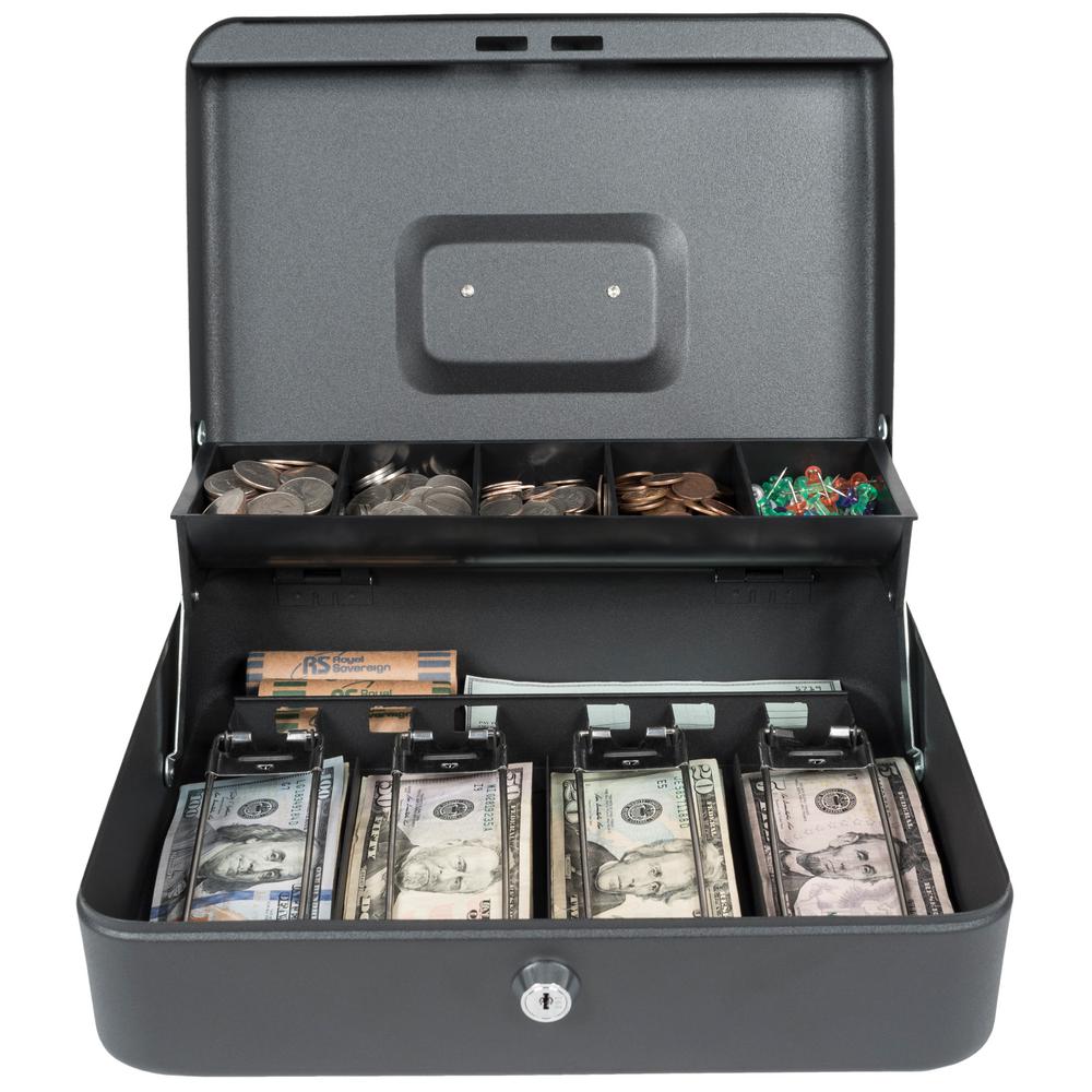 Royal Sovereign Tiered Tray Deluxe Cash Box-RSCB-400 - The Home Depot