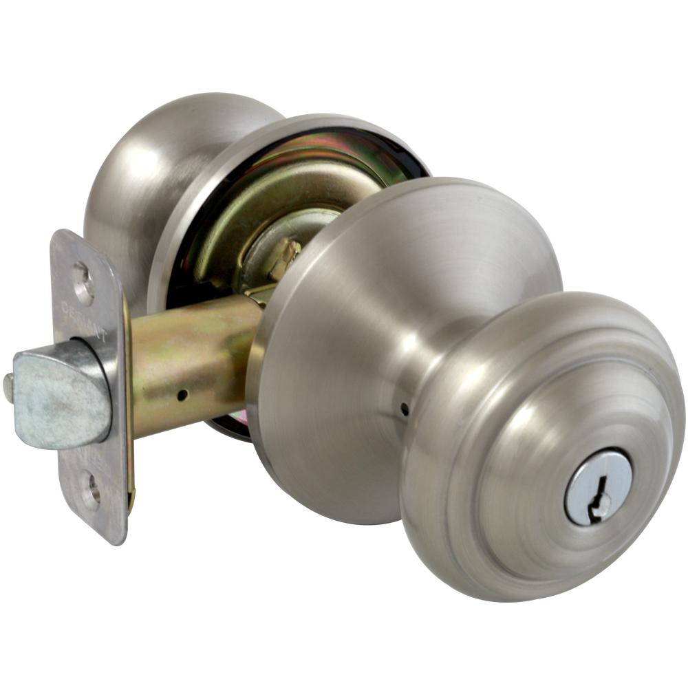 Faultless 3/8 in. x 2-3/4 in. Stainless Steel Ball Storeroom Door Knob ...