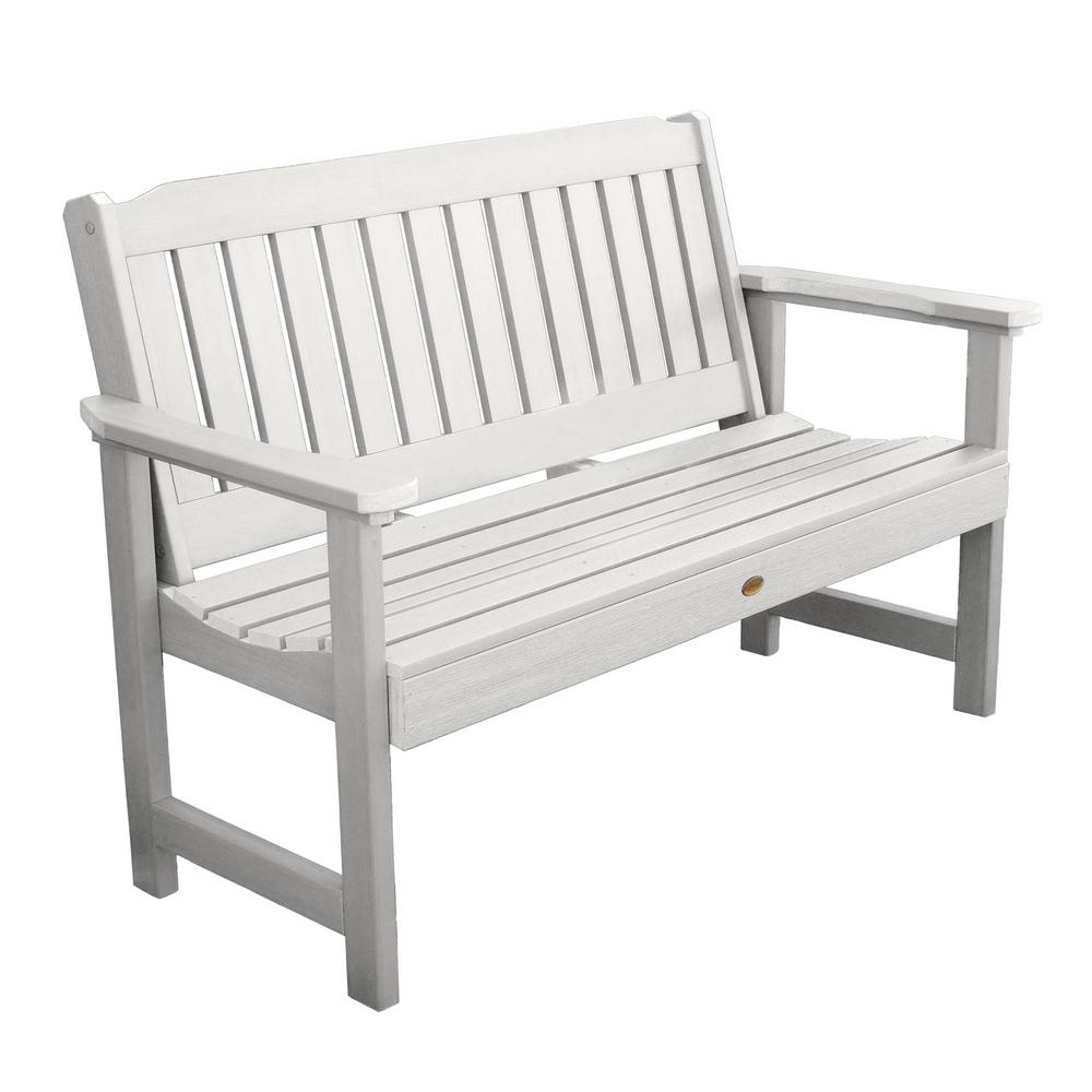 White - Plastic - Outdoor Benches - Patio Chairs - The Home Depot