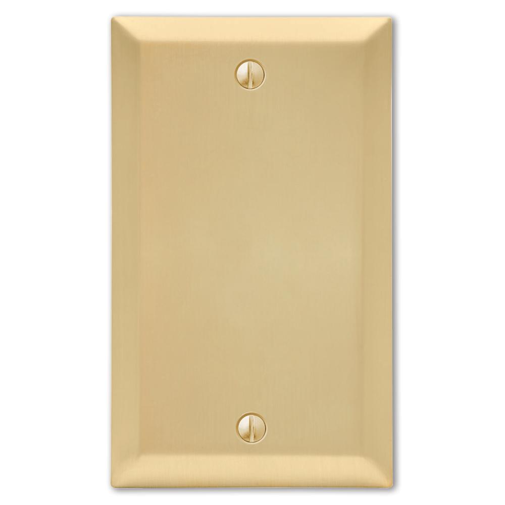 AMERELLE Metallic 1 Gang Blank Steel Wall Plate - Satin Brass-163BSB ...