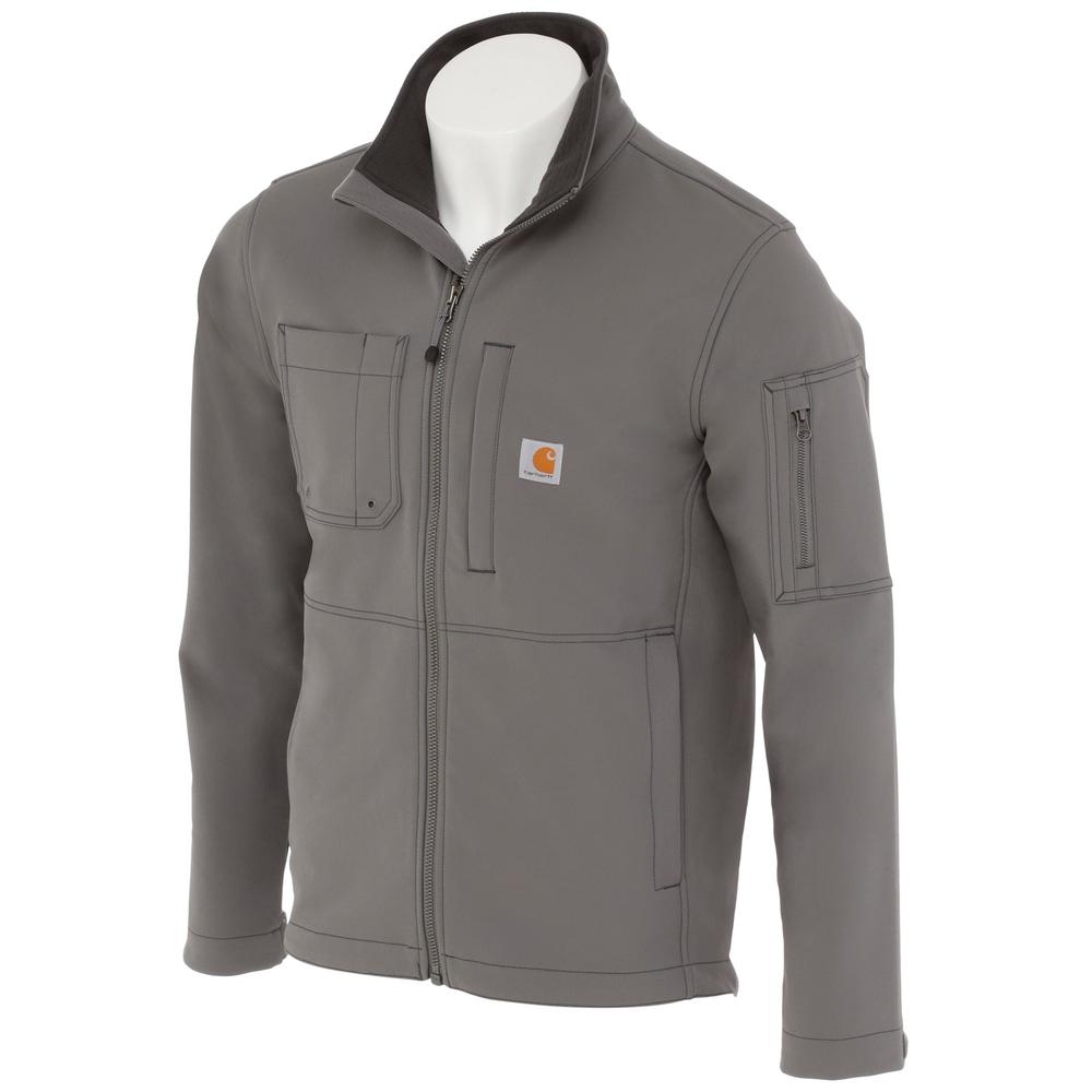 Carhartt Men'S Medium Charcoal Nylon/Spandex/Polyester Rough Cut Jacket ...