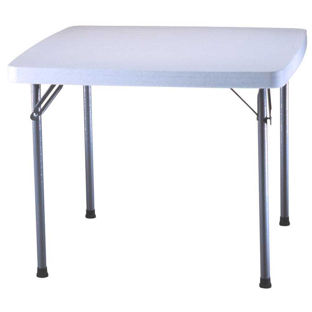 Lifetime 37 In X 37 In White Granite Square Card Table 22315 The