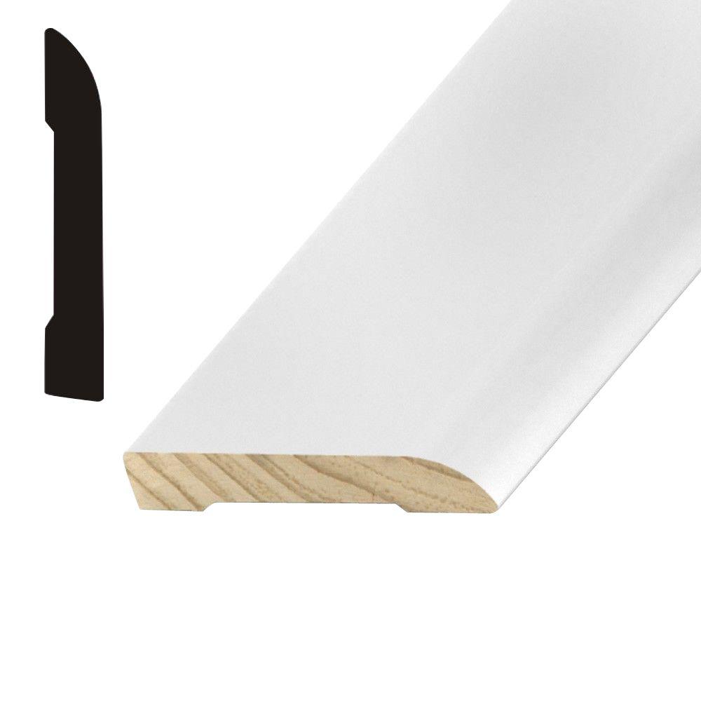 Kelleher Streamline 3/8 in. x 2-1/4 in. Primed Pine Base Moulding ...