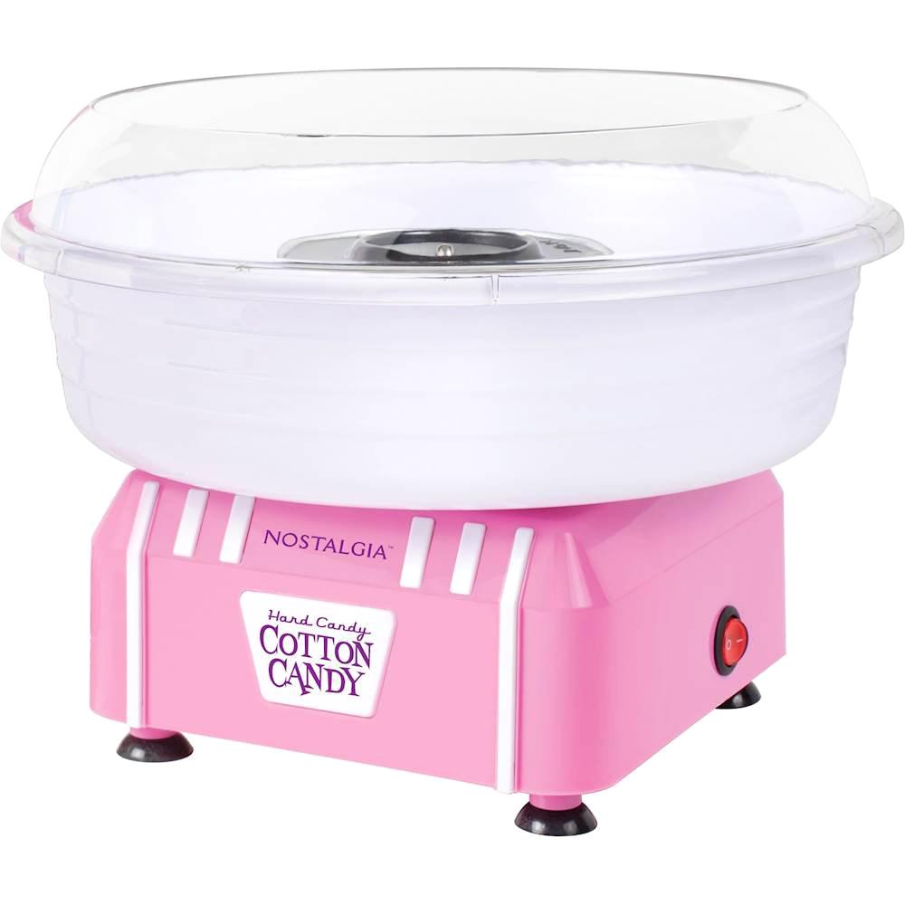 Nostalgia Hard & Sugar-Free Pink Cotton Candy Maker with 2 Cotton Candy ...