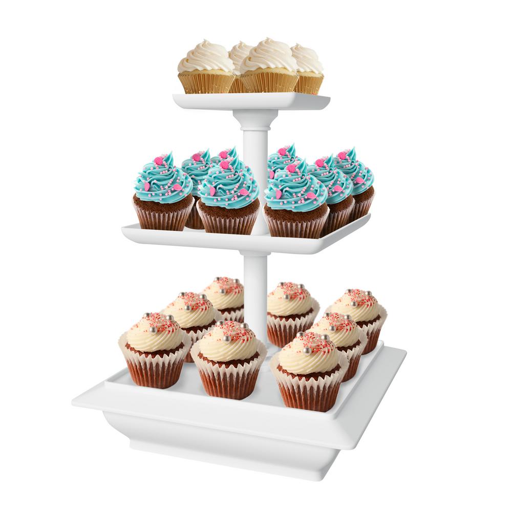 Chef Buddy 3-Tier Collapsible Dessert Stand with Self Storing Base ...