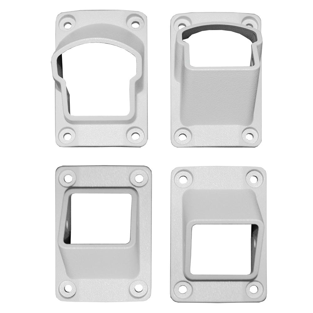 Weatherables Stanford Textured White Aluminum Stair Railing Bracket Kit ...