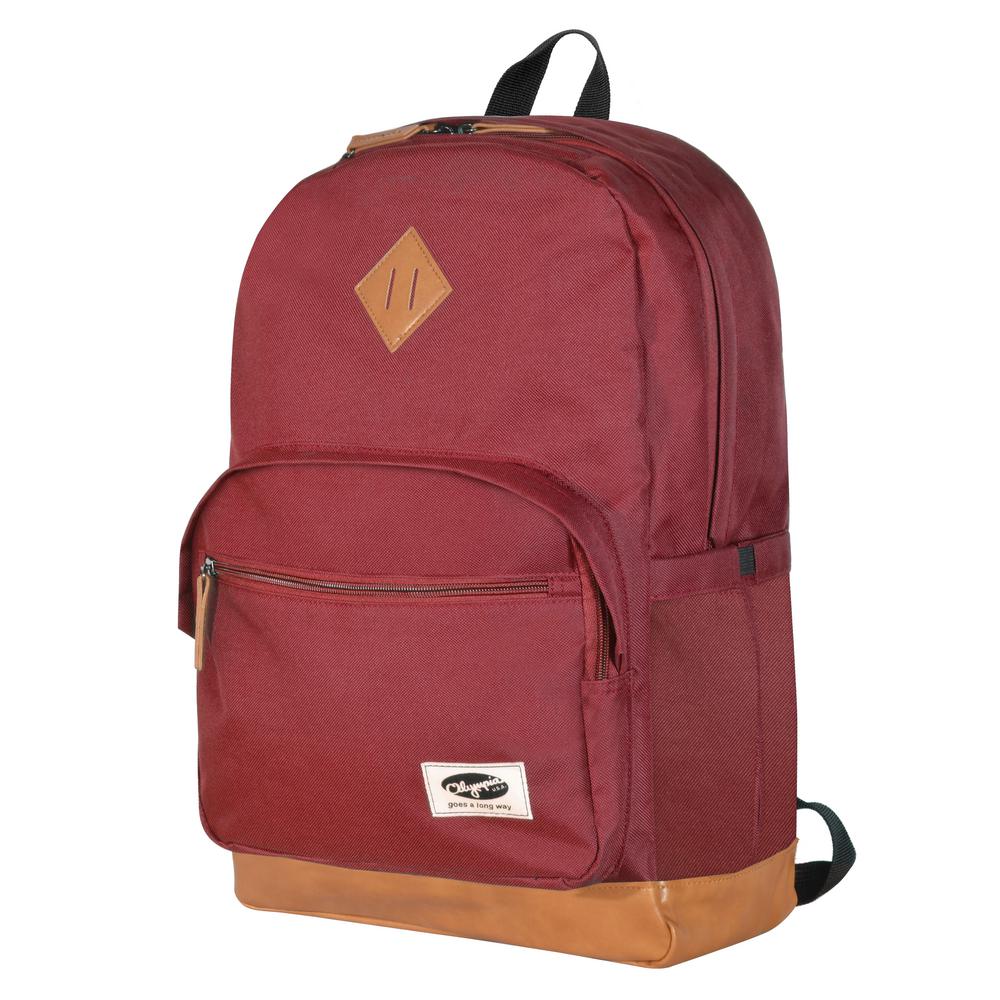 Olympia USA Element 18 in. Maroon Backpack BP-2700-MRN - The Home Depot