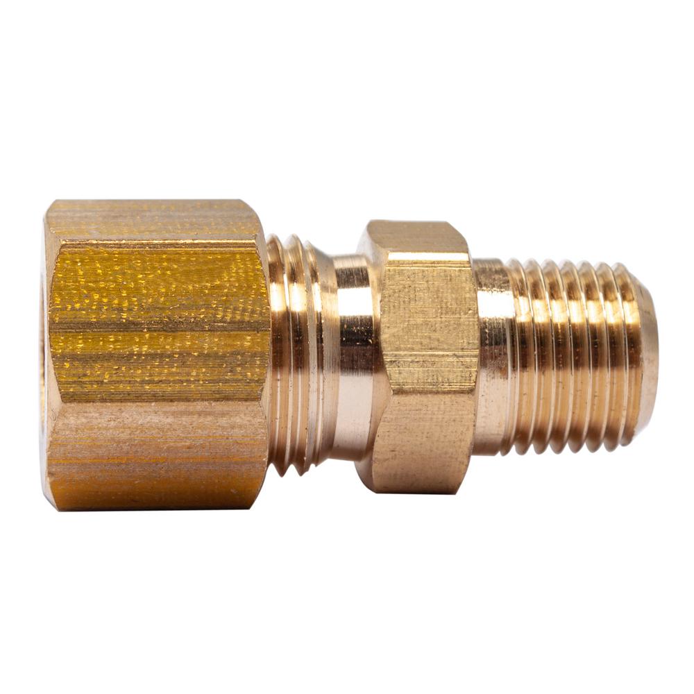 LTWFITTING 5 16 In O D Comp X 1 8 In MIP Brass Compression Adapter