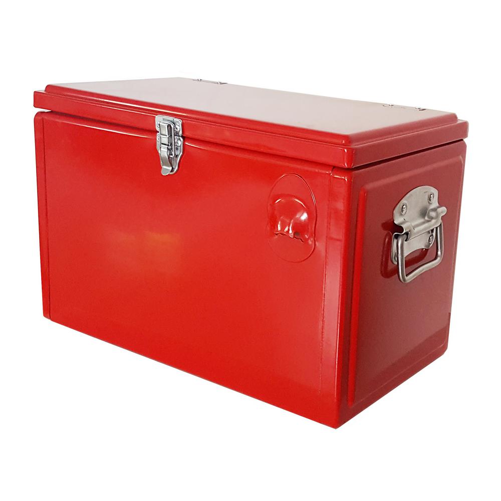Permasteel 21 Qt. Picnic Cooler in Red-PS-205-21QT-RED - The Home Depot