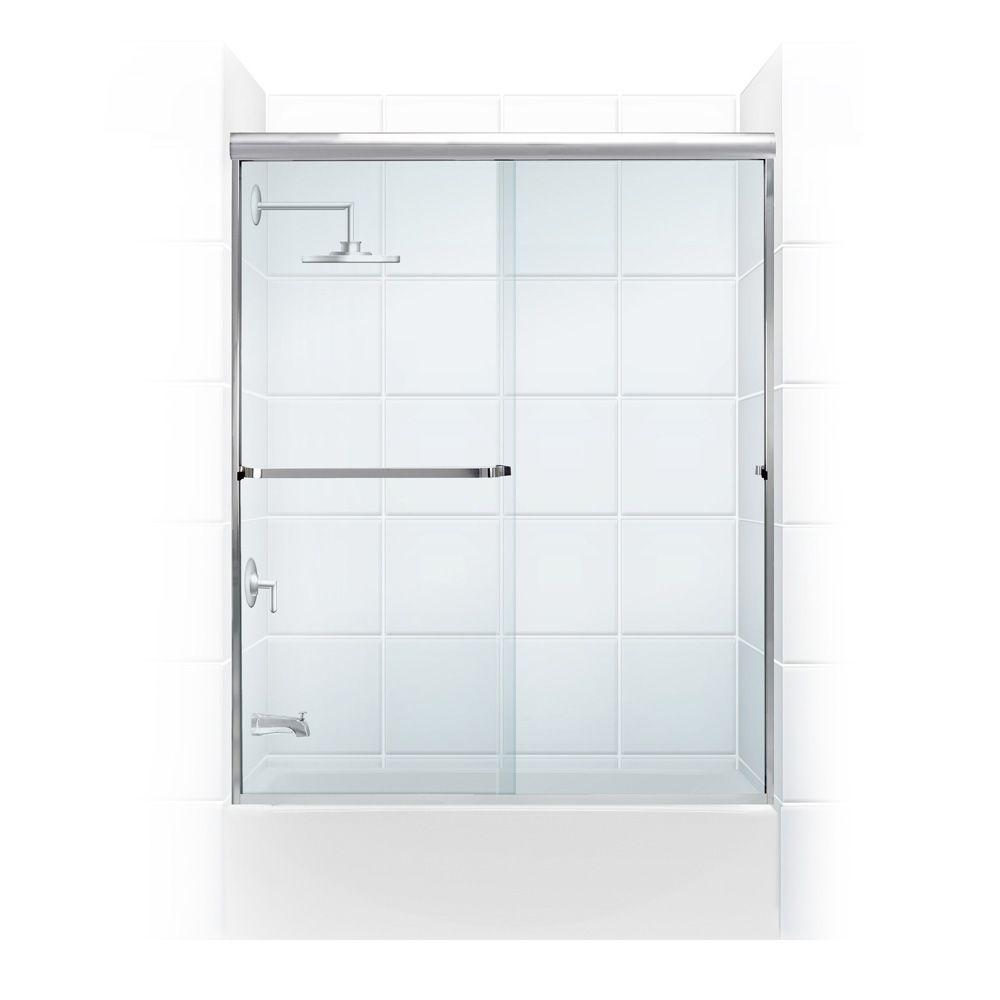 Coastal Shower Doors Newport Series 54 In X 55 In Framed Sliding Tub