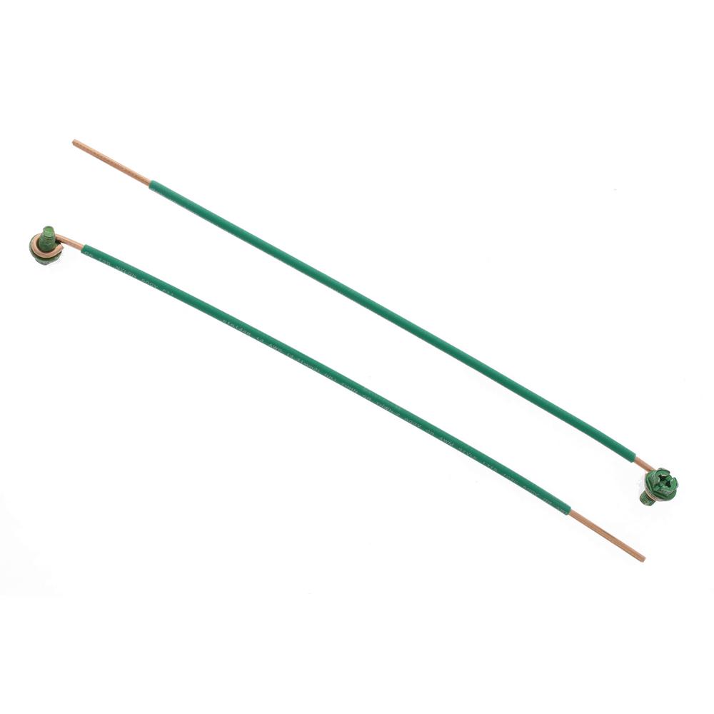 Ideal 8 in. 12 AWG 1-Wire Solid Stripped Pigtail Loop and Screw, Green ...