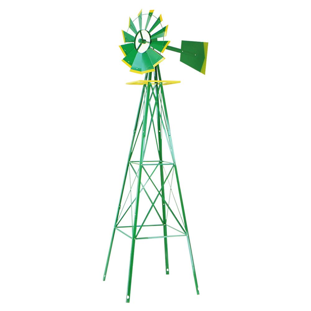 XtremepowerUS 8 ft. Decorative Weather Resistant Backyard Wind Mill ...