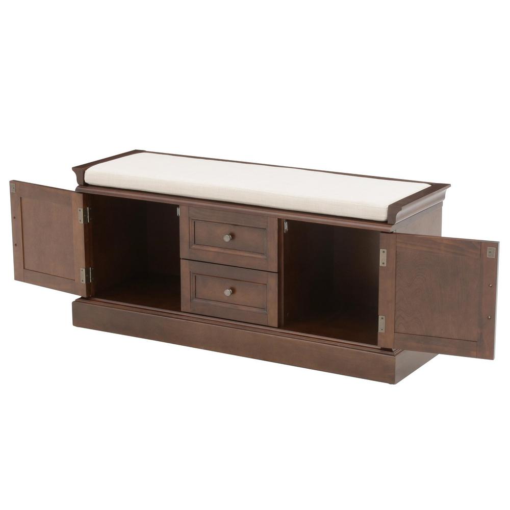 Home Decorators Collection Royce Storage Smokey Brown Bench-SK19076R1 ...