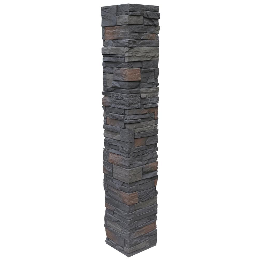 NextStone Country Ledgestone 8 in. x 8 in. x 47 in. Appalachian Gray ...