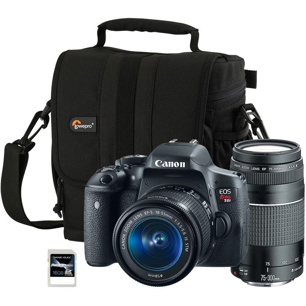 Canon EOS Rebel T6i 18-135 mm Lens and 75-300 mm Lens Camera with ...