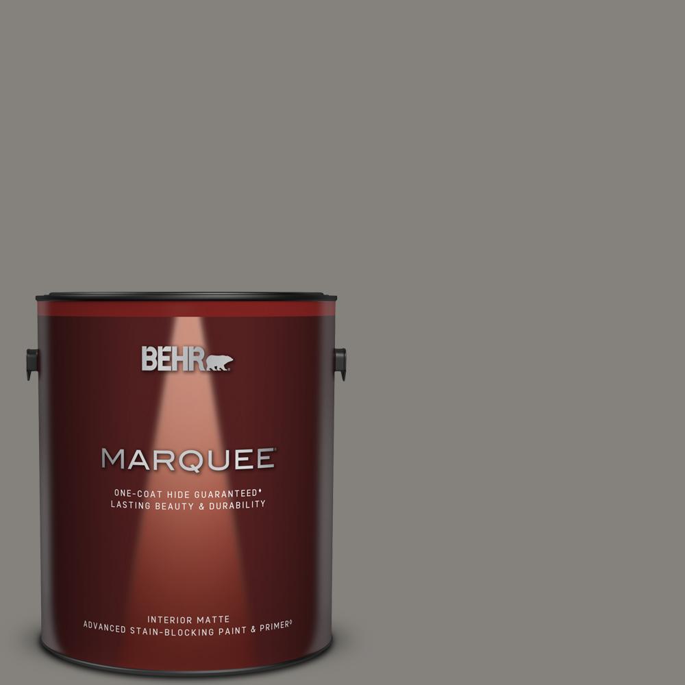 BEHR MARQUEE 1 gal. #BNC-25 Gray Pepper Matte Interior Paint & Primer ...