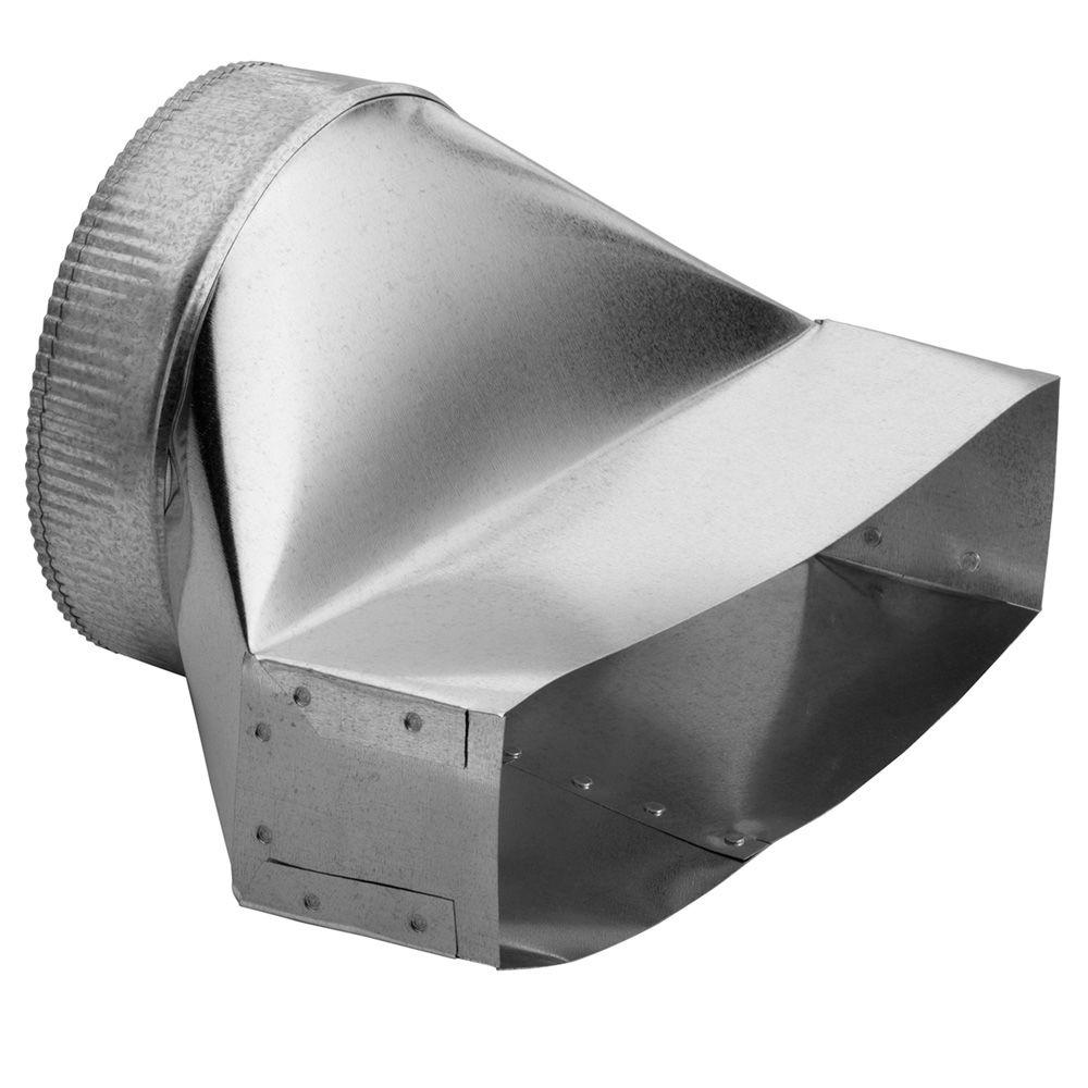 Broan 3 1 4 In X 14 In To 8 In Round Galvanized Steel Duct