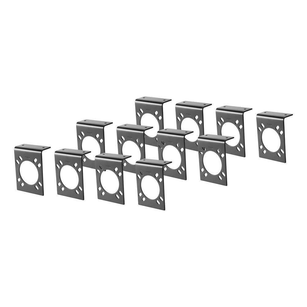 CURT Connector Mounting Brackets for 7-Way RV Blade (Black, 12-Pack ...