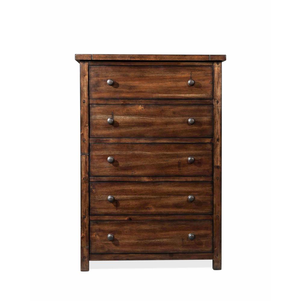 Picket House Furnishings Danner 5-Drawer Chestnut Chest of Drawers ...