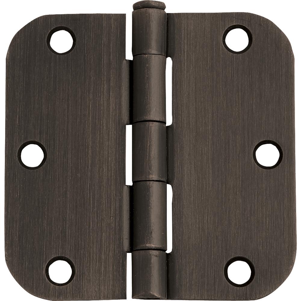 Design House 3-1/2 in. x 5/8 in. Radius Oil Rubbed Bronze Door Hinge ...