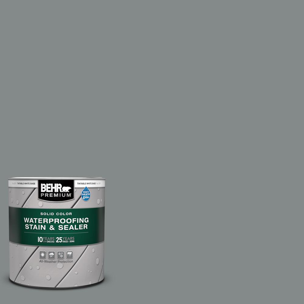 BEHR Premium 1 qt. #N460-5 Slate Rock Solid Color Waterproofing ...