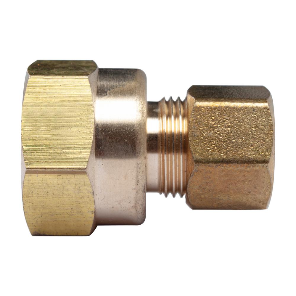 LTWFITTING 3 8 In OD Comp X 1 2 In FIP Brass Compression Adapter