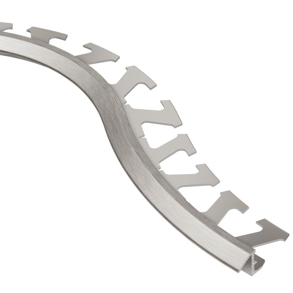 Schluter Reno-TK Brushed Nickel Anodized Aluminum 3/8 in. x 8 ft. 2-1/2 ...