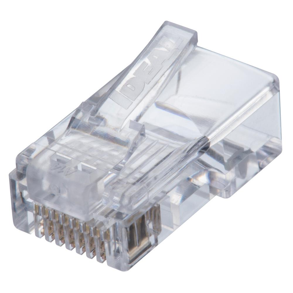 Ideal Cat 5e Feed-Thru RJ-45 Modular Plug (100-Pack)-85-372 - The Home ...