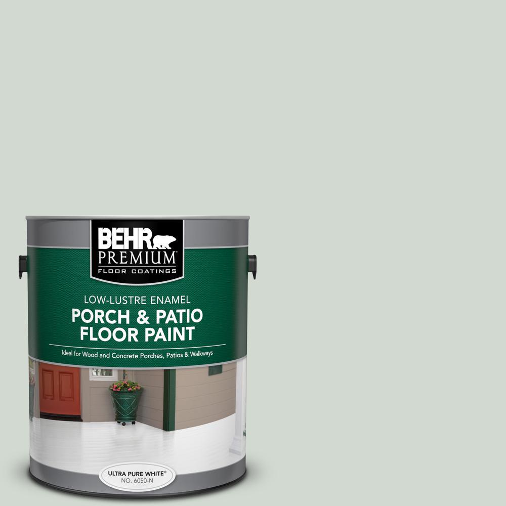 BEHR PREMIUM 1 gal. #N410-2 Brook Green Low-Lustre Enamel Interior ...