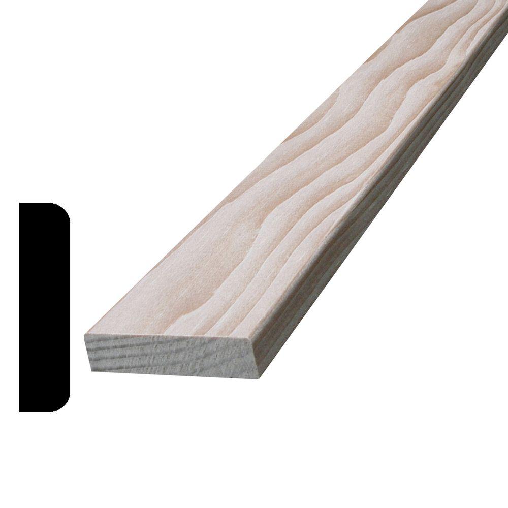 Alexandria Moulding 1/2 in. x 1-1/2 in. x 96 in. Hemlock Wood Casing ...