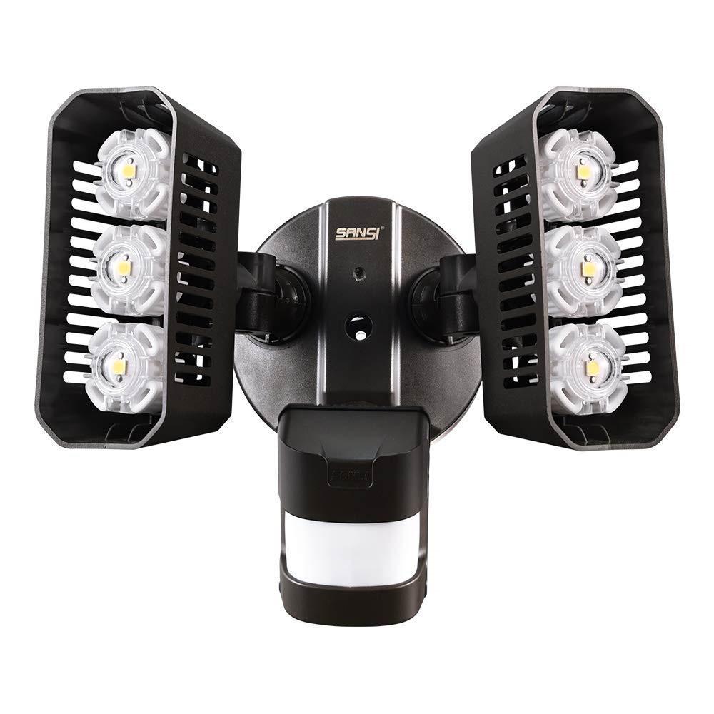 Buy 27-Watt 2700 Lumens 180-Degree Black Motion Sensor Outdoor ...