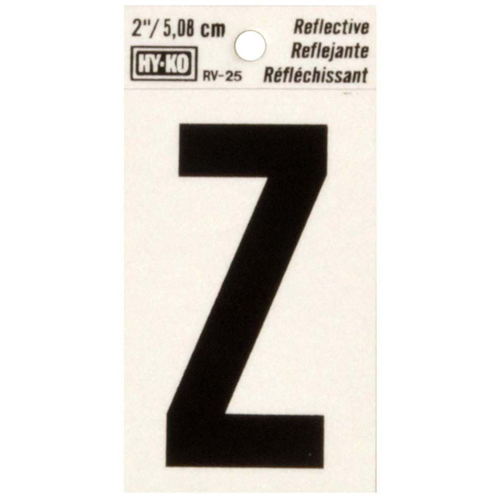 HY-KO 2 in. Vinyl Reflective Letter Z-RV-25/Z - The Home Depot