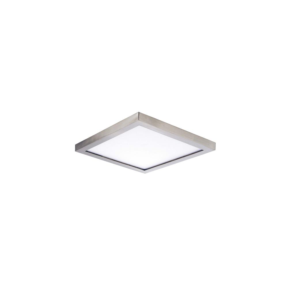 Maxim Lighting Wafer 4.5 in. Satin Nickel Integrated LED Flushmount ...