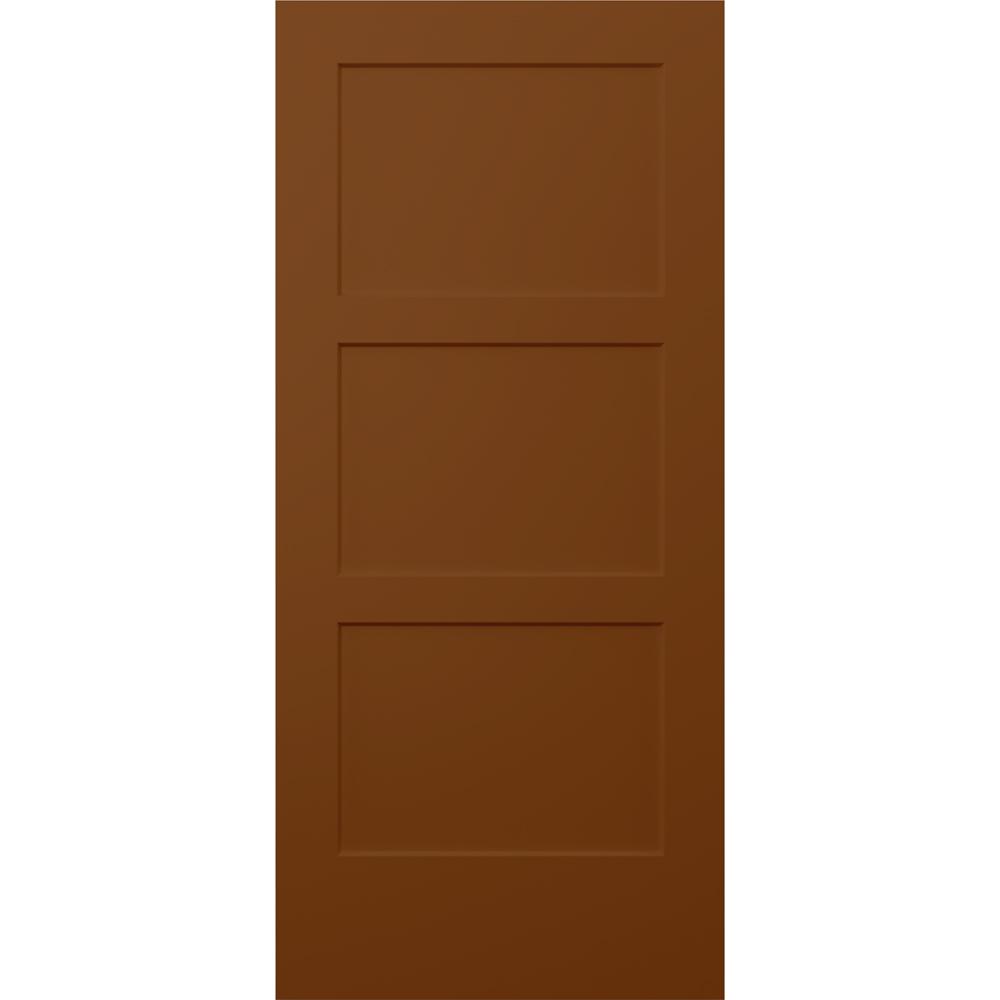 JELD-WEN 36 in. x 80 in. Birkdale Hazelnut Stain Smooth Solid Core ...