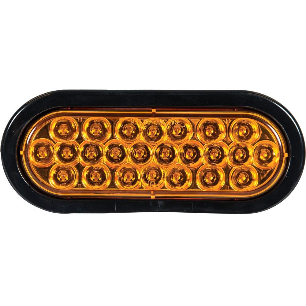 Buyers Products Company LED 6.5 in. Amber Oval Warning Light-SL66AO ...