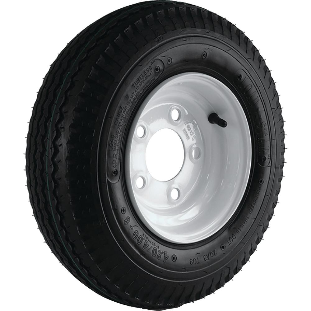 Loadstar 480-8 K371 745 lb. Load Capacity White 8 in. Bias Tire and ...