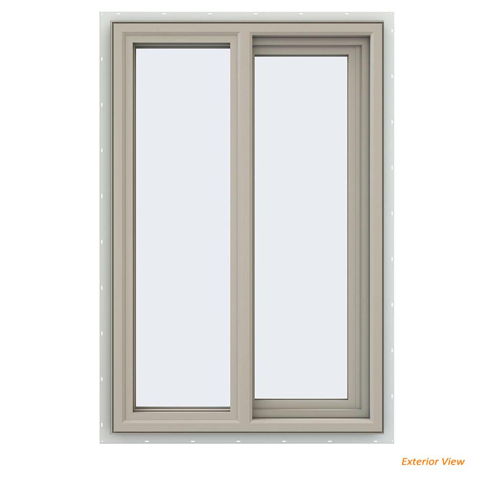 JELD-WEN 23.5 in. x 35.5 in. V-4500 Series Desert Sand Vinyl Right ...