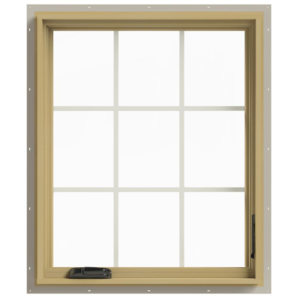 JELD-WEN 30 in. x 36 in. W-2500 Right-Hand Casement Aluminum Clad Wood ...